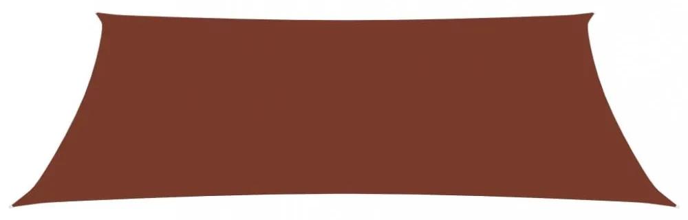 Stínící plachta obdélníková 6 x 8 m oxfordská látka Dekorhome Oranžová