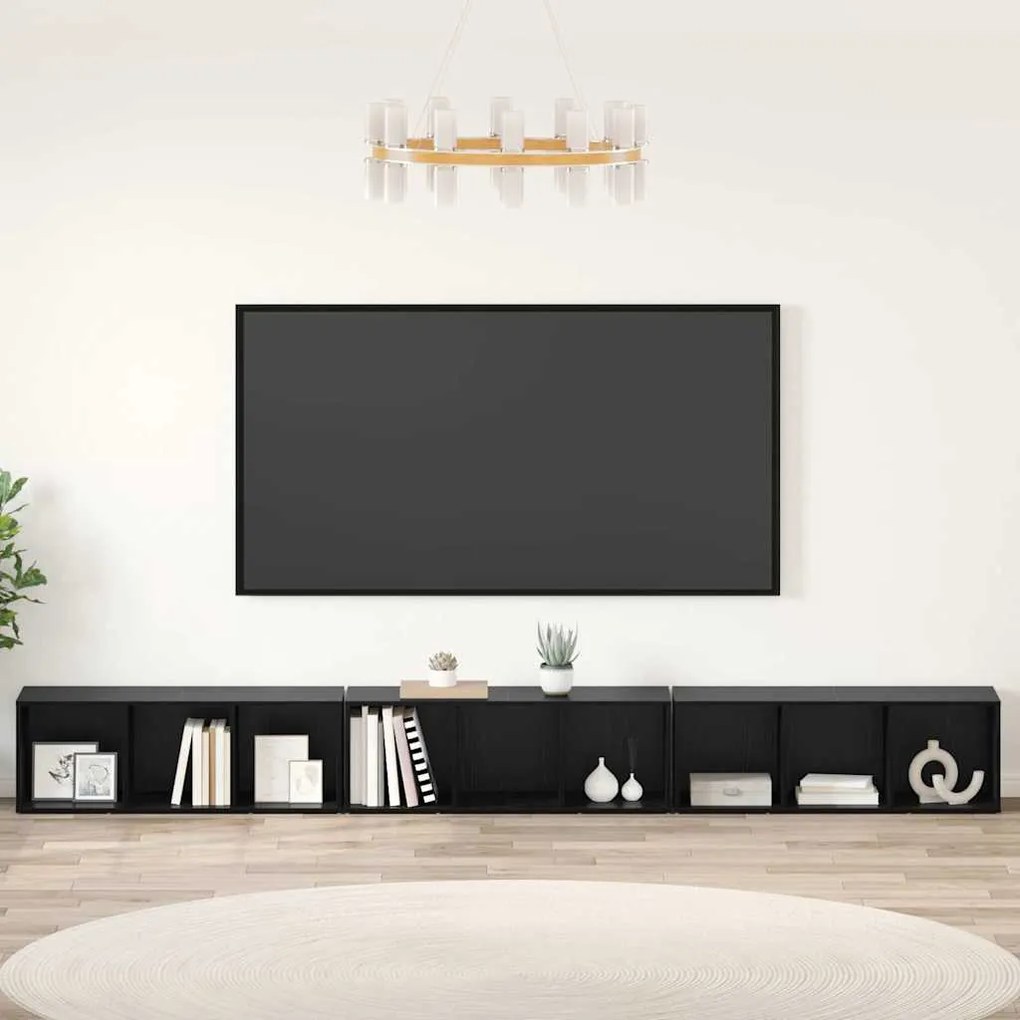 Sestava TV skříněk 3 ks Černý dub Kompozitní dřevo 3393553