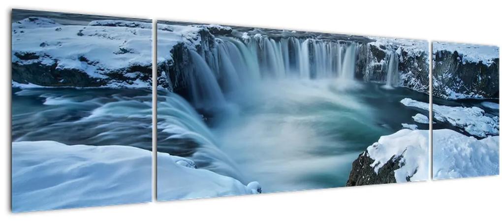 Obraz - Vodopád Bohů, Island (170x50 cm)