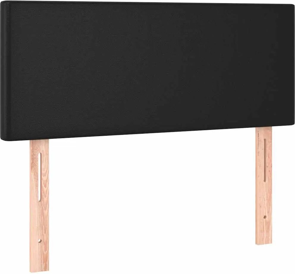 Box spring postel s matrací a LED černá 120x200 cm umělá kůže 3134093