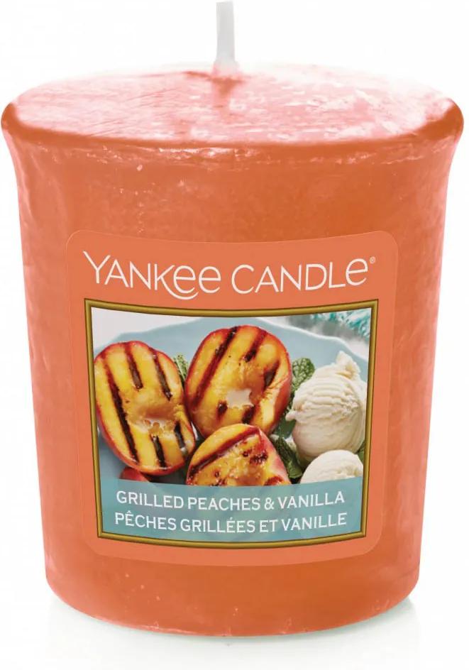 Yankee Candle - votivní svíčka Grilled Peaches & Vanilla (Grilované broskve a vanilka) 49g