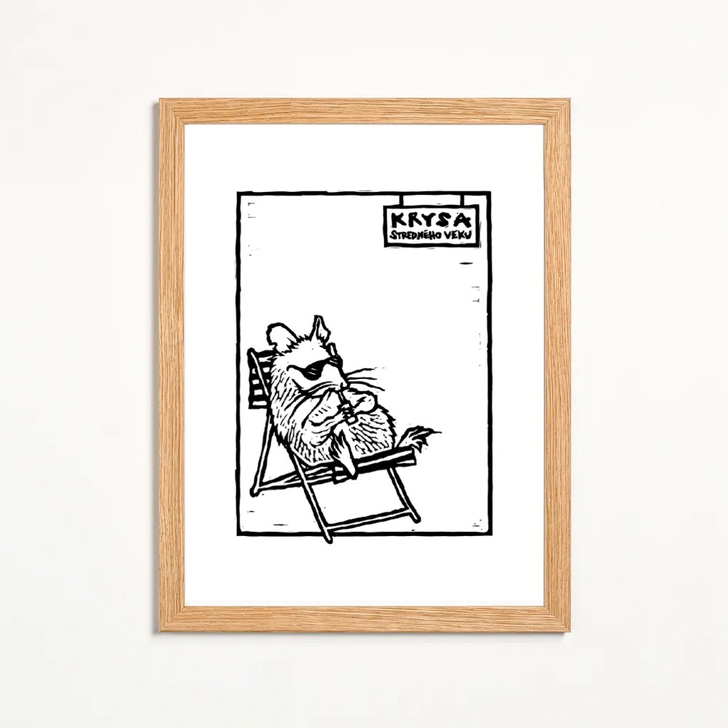 Mária Mérai | Saturejka Mária Mérai | Krysa Rám: Černý, Velikost: 30 x 20 cm