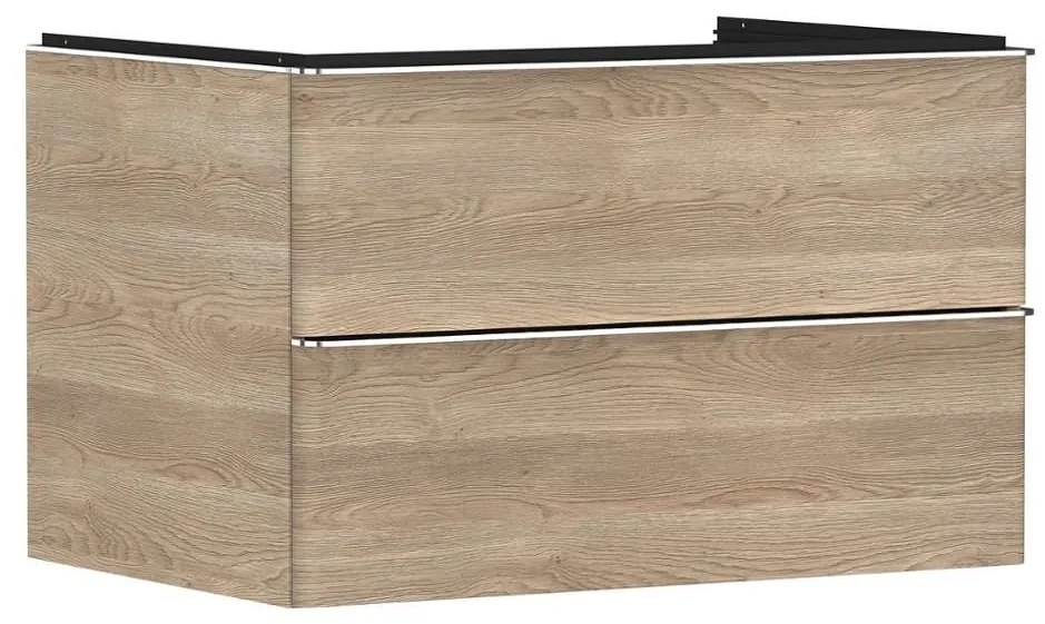 Hansgrohe Xelu Q - Umyvadlová skříňka, 50x78x55 cm, 2 zásuvky, přírodní dub/chrom 54076000