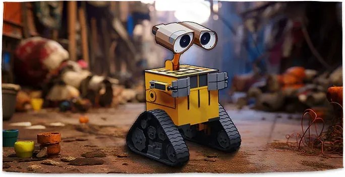Sablio Ručník Wall-E robot Město - 50x100 cm