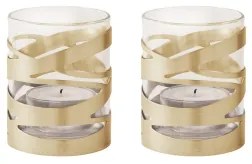 Svícny Tangle Brushed Brass - set 2 ks Stelton