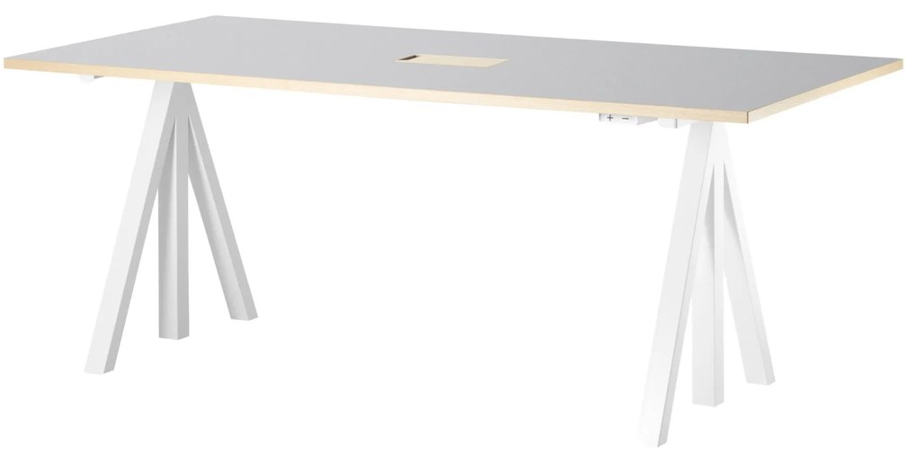 STRING Polohovací pracovní stůl Works, Light Grey, 120 x 78 cm