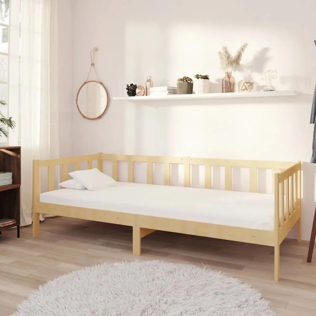 vidaXL Denní postel s matrací 90 x 200 cm masivní borové dřevo [3083610] Barva: medová hnědá