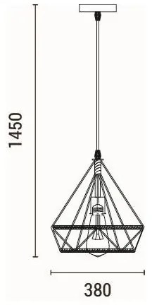 Lustr na lanku FLARE 1xE27/15W/230V béžová