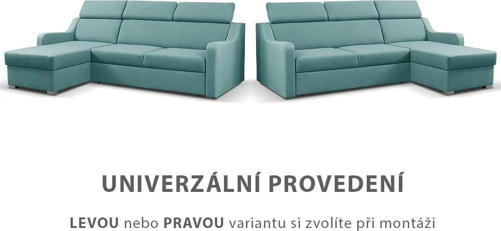 Sedací souprava MIKELI | 232x158 cm | UNI provedení | rozkládací + úložný prostor | VÝBĚR TKANIN