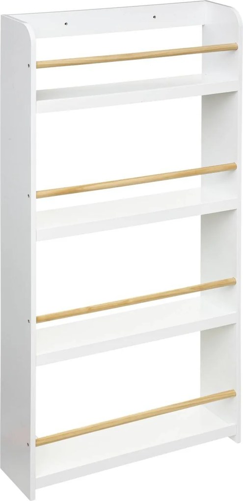 Dětská knihovna, bílá, 4 úrovně