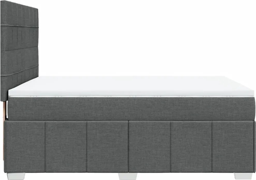 Box spring postel s matrací tmavě šedá 160x200 cm textil 3291720