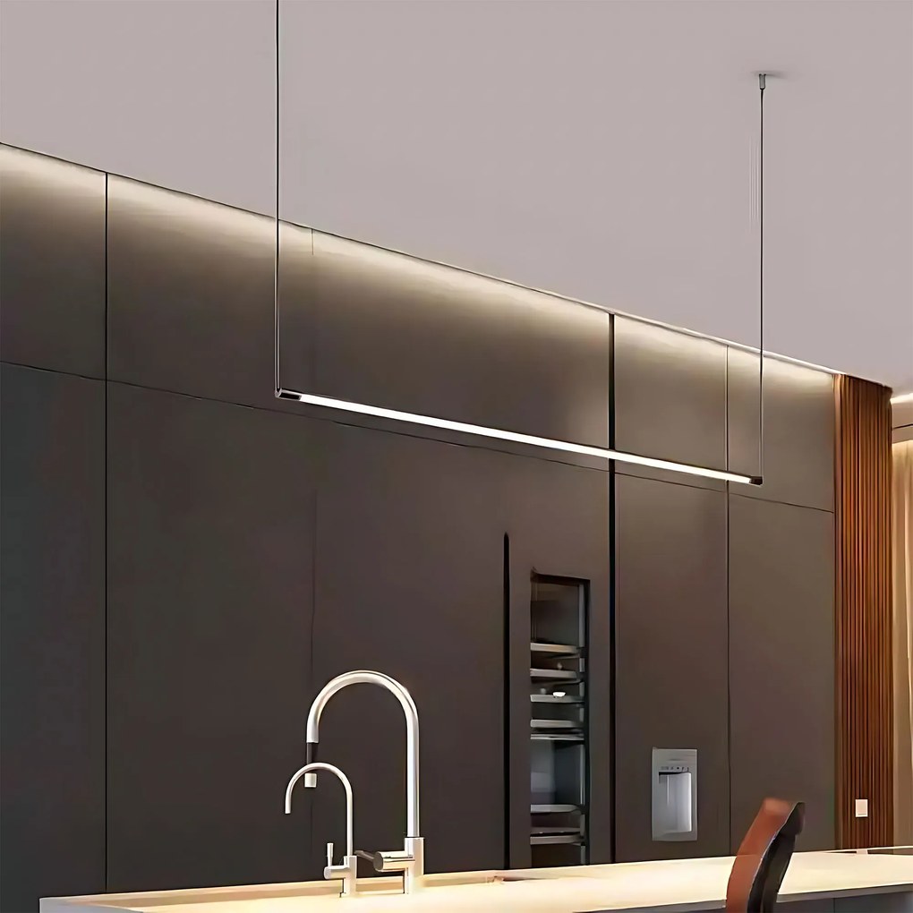 Toolight Toolight, LED závěsné osvětlení 120cm, 15W, 3000K, LHJ031-CP, černá matná, OSW-50014