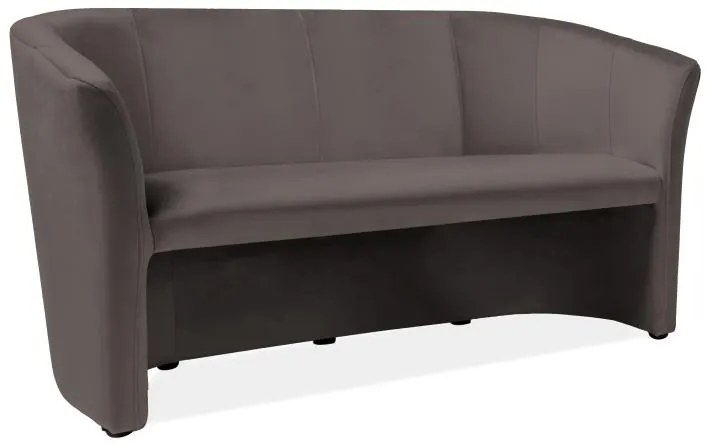 Pohovka Cuba Velvet, trojsedák, šedá