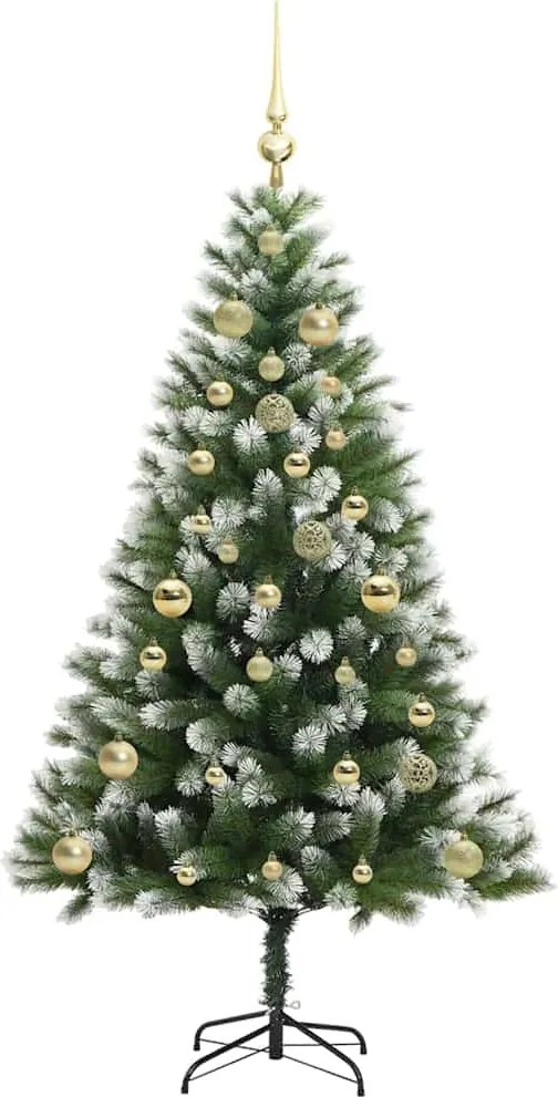 Umělý vánoční stromeček s umělým sněhem 150 LED Teplá bílá 3395437