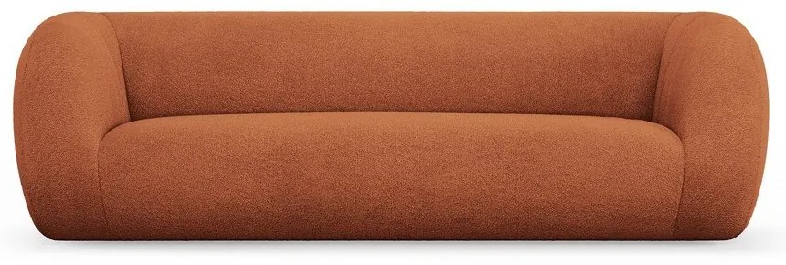 Oranžová pohovka z textilie bouclé 230 cm Essen – Cosmopolitan Design