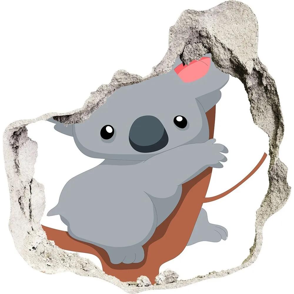 Wallmuralia Díra 3D fototapeta nálepka Koala na stromě 75x75 cm