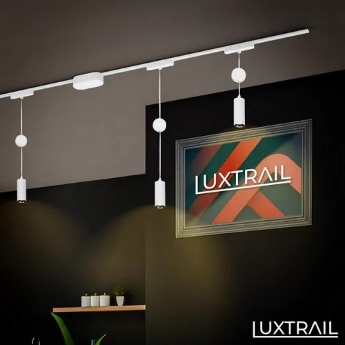 Lištové LED svítidlo BRILONER Luxtrail 48V závěsné svítidlo nastavitelná výška bílé 8032016