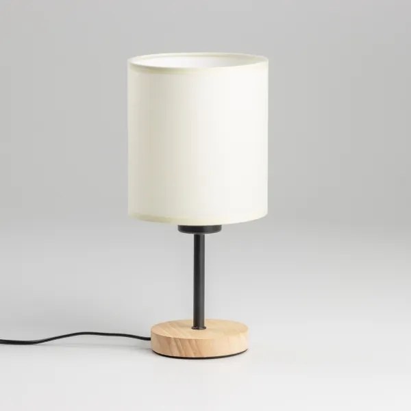 Brilagi - Stolní lampa NUBILA WOOD 1xE27/25W/230V dub/černá/krémová