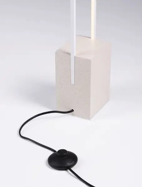 Moderní stojací lampa Lithos Bílá