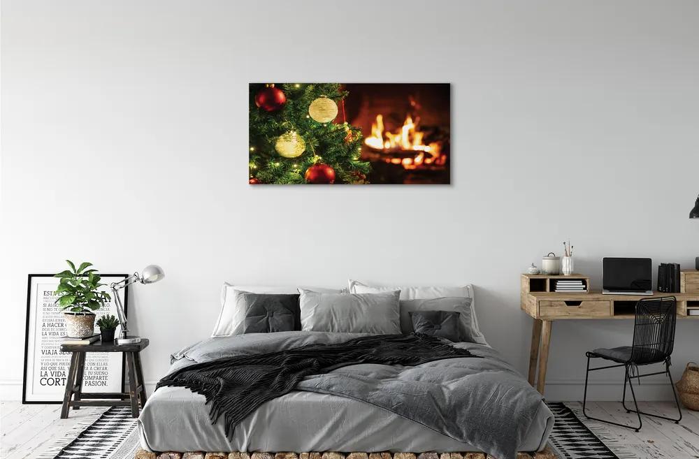 Obrazy na plátně Ozdoby pobočky ohniště 140x70 cm
