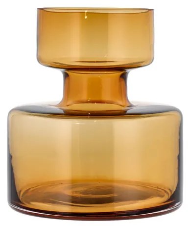 Lyngby Glas Skleněná váza Tubular 20 cm Amber