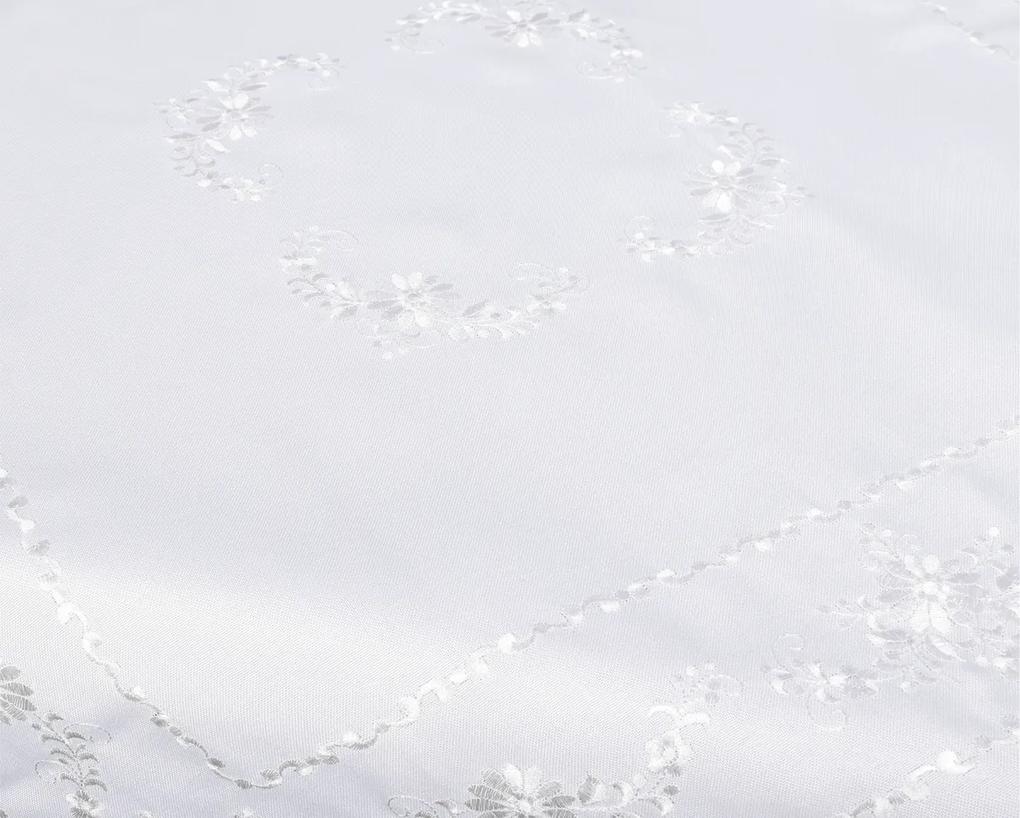 Ubrus celoroční, Aneta vyšívaný, bílý 40 x 90 cm