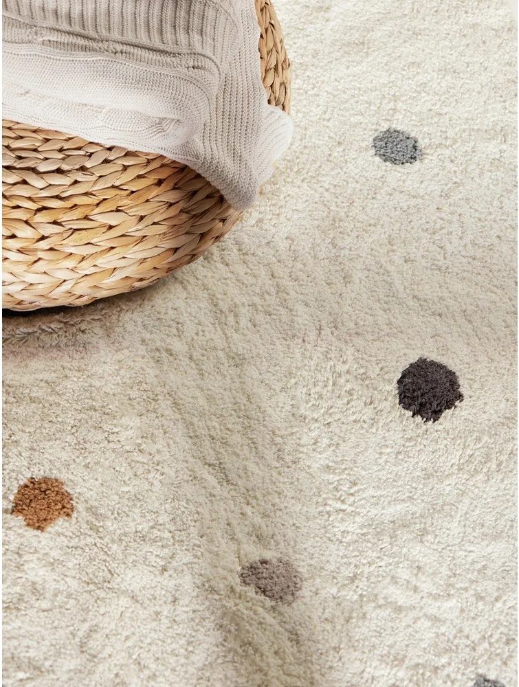 Krémový pratelný/ručně tkaný bavlněný dětský koberec 140x200 cm Snuggle Pippo – Hanse Home