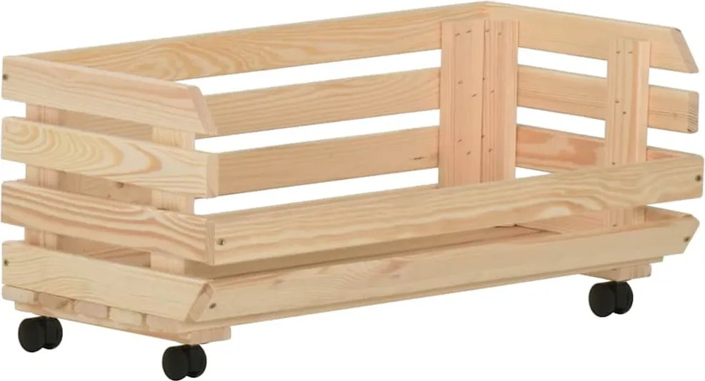 Vozík na zeleninu 77 x 30 x 80 cm masivní borové dřevo 327327