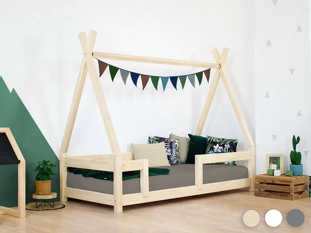 Benlemi Dětská domečková postel NAKANA  s bočnicí Barva: Pastelově růžová, Rozměr: 120 x 200 cm