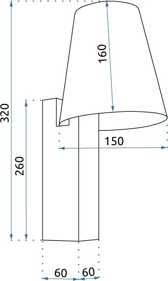 Toolight Toolight, nástěnné svítidlo 1xE27 APP1279-1W, černá-hnědá, OSW-07989