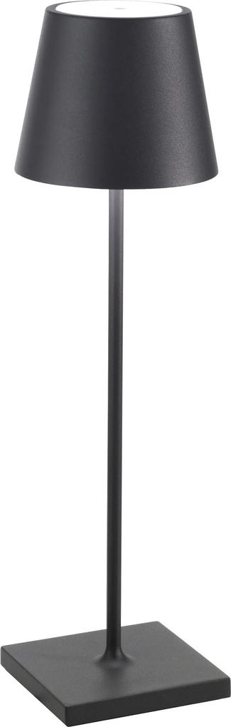 Stolní lampa Poldina 38 cm tmavě šedá