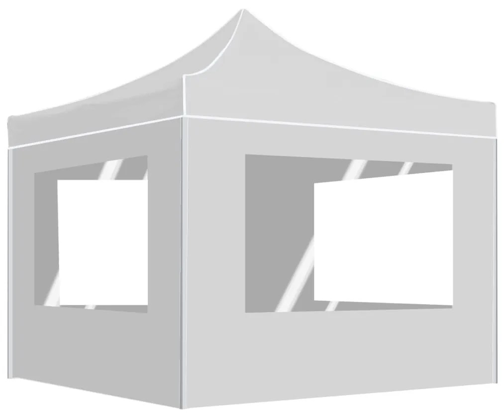 Profesionální Skládací Party Stan + Stěny Hliník Bílý - Bílá / 6 x 3 m
