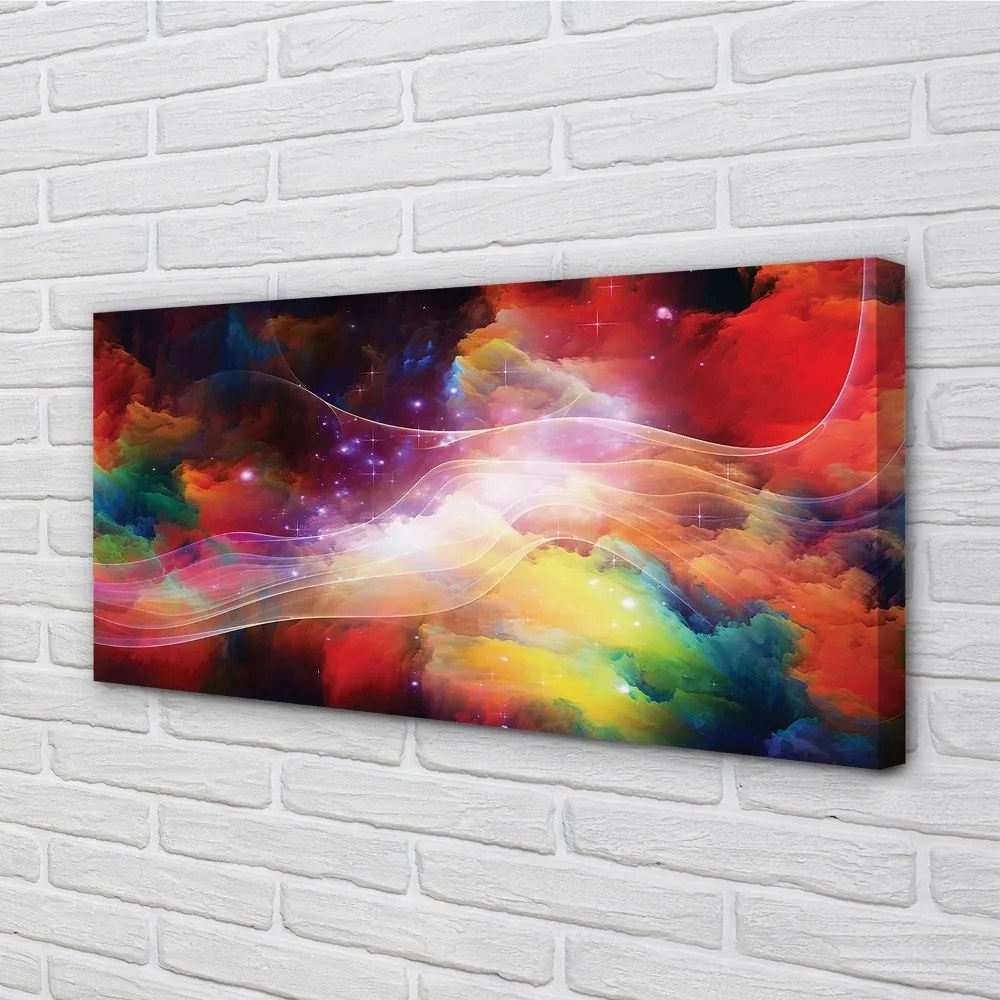 Obrazy na plátně Fraktály abstraktní vlna 100x50 cm
