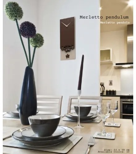 Designové hodiny 56-11-1 CalleaDesign Merletto Pendulum 59cm (více barevných variant) Barva stříbrná-2 - RAL9006