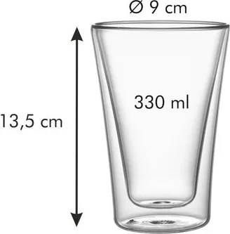 TESCOMA Dvoustěnná sklenice myDRINK 330 ml, 2 ks