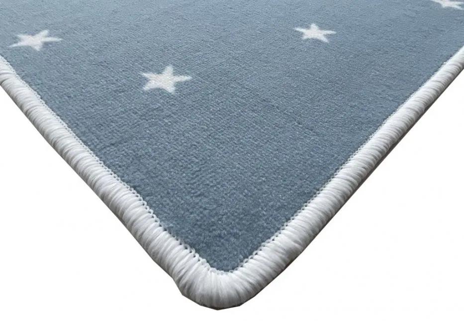 Vopi | Kusový koberec Hvězdička modrá - Kulatý průměr 100 cm