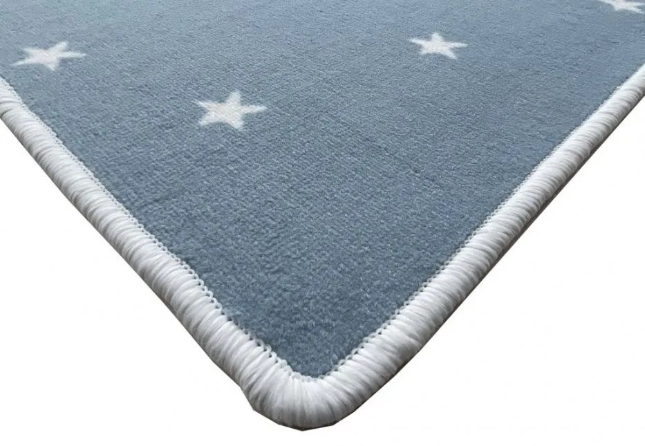 Vopi | Kusový koberec Hvězdička modrá - Kulatý průměr 400 cm