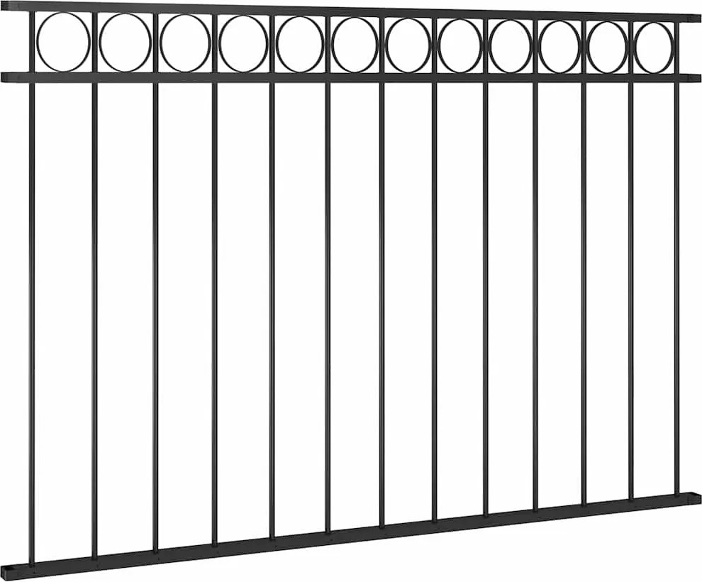 Plotový panel ASSEN ocelový 163x100 cm černý 146317