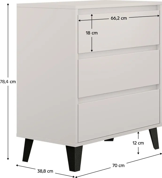 Kondela Komoda, kašmír, BOGAN NEW 3S70