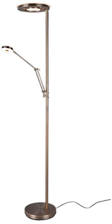TRIO 424210304 BARRIE stojací lampa dotyková LED D300mm 32W/4000lm, 6W/600lm 2700-3350-4000K staromosazní, stmívatelné Stojanové lampy