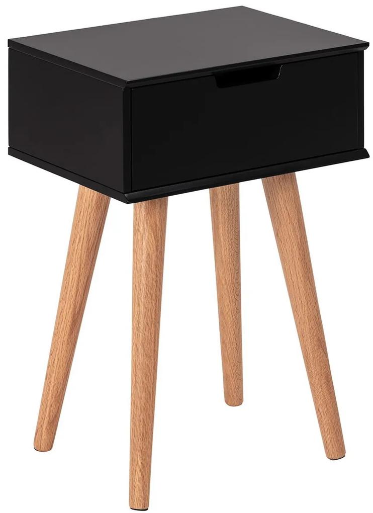 ACTONA Noční stolek Mitra černá 61.5 × 40 × 30 cm