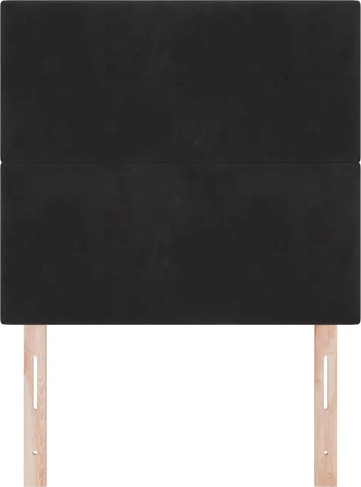 Čelo postele Černý 90 cm samet 3337804