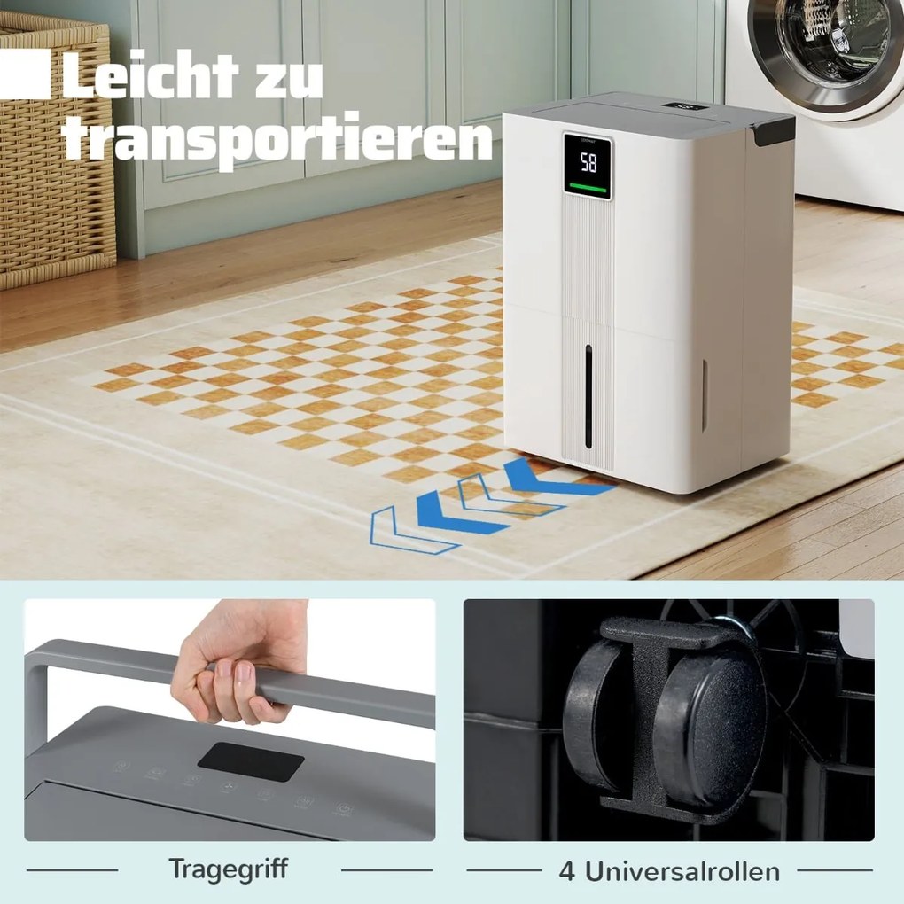 Costway 35 L/Day domácí odvlhčovač Energeticky úsporný odvlhčovač s 3 režimy