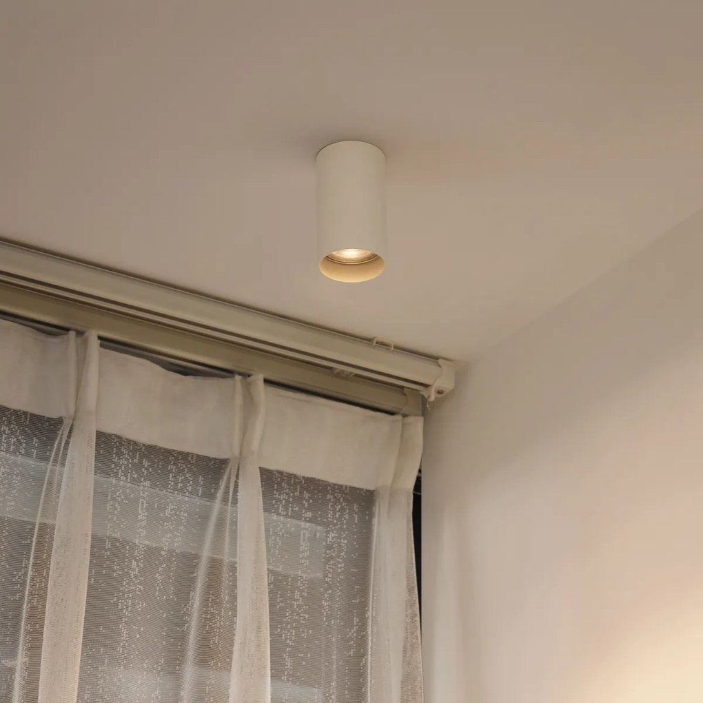 Sada 4 moderních béžových přisazených bodových světel GU10 50mm kulatých - Tuba