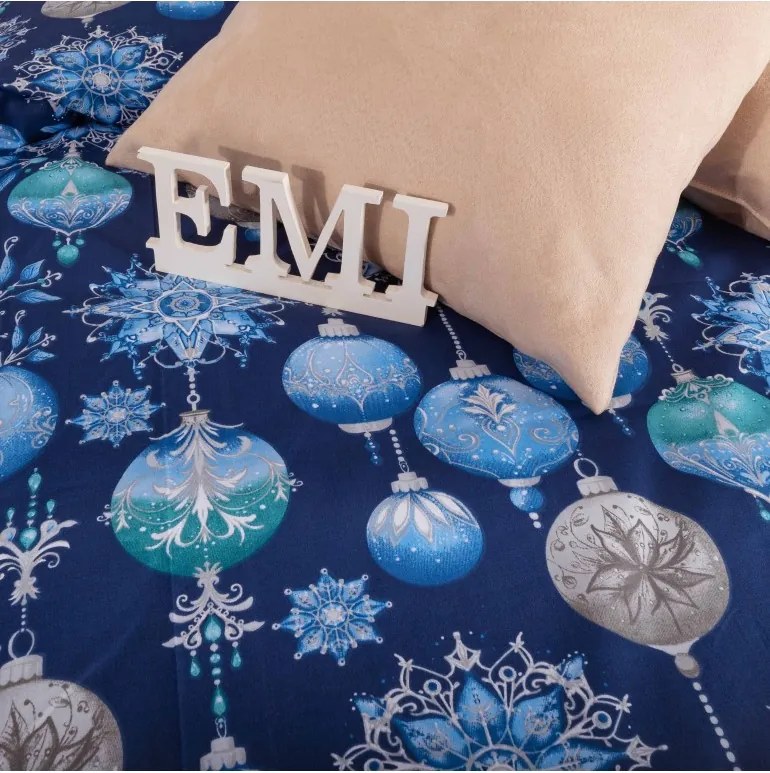 Vánoční bavlněné povlečení Magic blue EMI