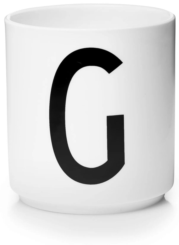 DESIGN LETTERS Porcelánový hrneček/dózička Letters 300 ml I, černá barva, bílá barva, porcelán