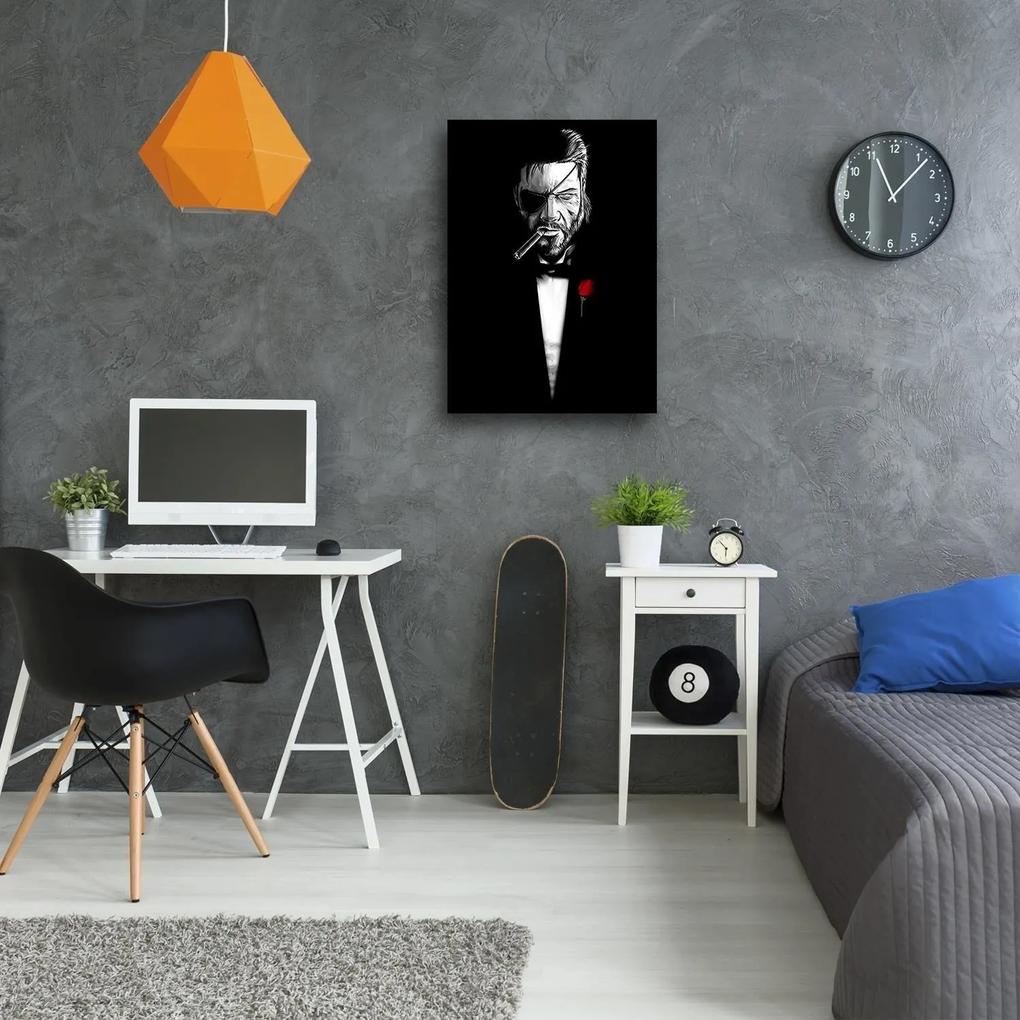 Gario Obraz na plátně Portrét muže s páskou přes oko - DDJVigo Rozměry: 40 x 60 cm