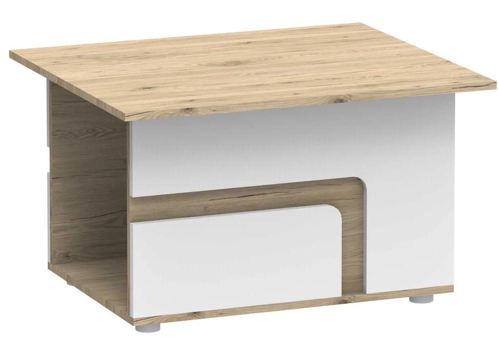Konferenční stolek APETITO 18 Domel 90/46/60 barva: antracyt/bílý mat