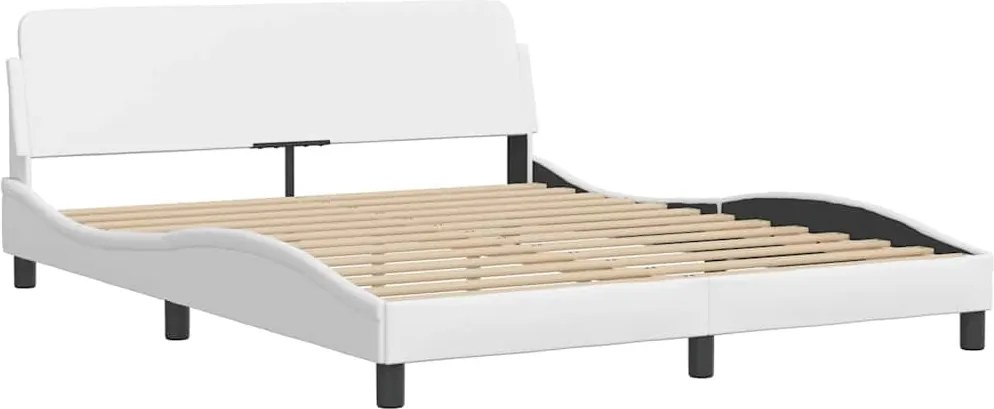 Rám postele bez matrace Zadar bílý 160x200 cm umělá kůže 3208192