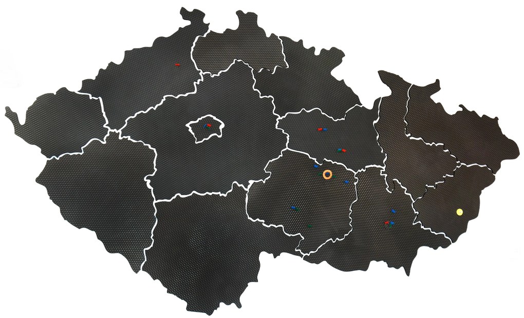 VYLEN s.r.o. Mapa ČR nástěnka Barva: 51 Světle modrá